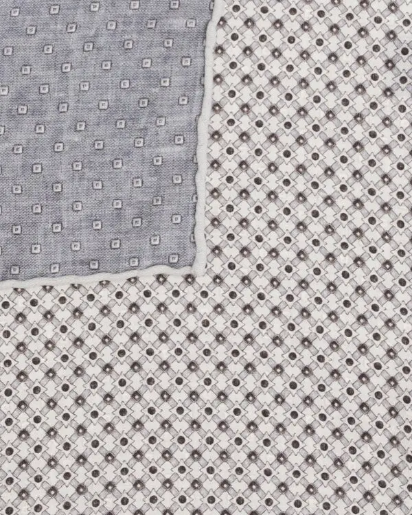 Brunello Cucinelli Silk Pochette With Geometric Pattern