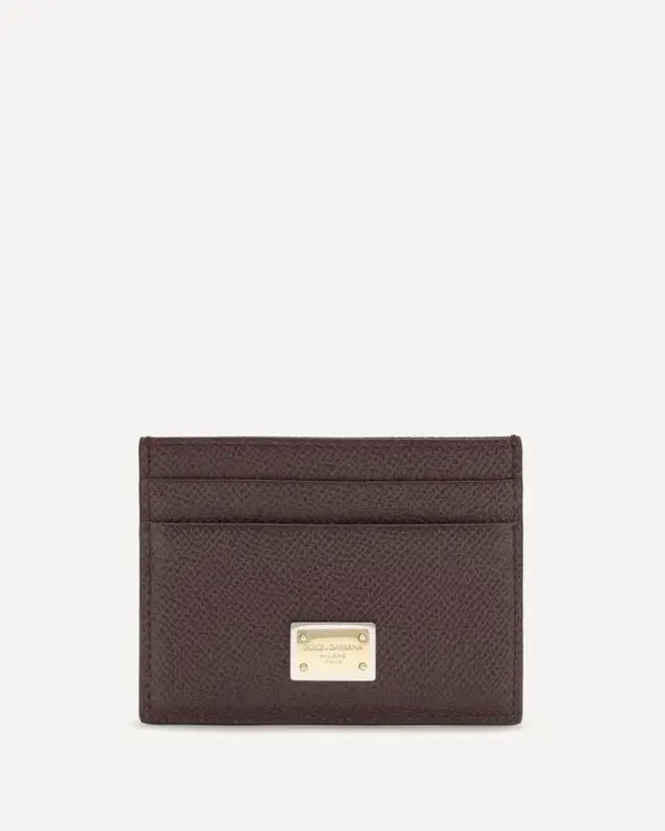 Dolce & Gabbana Leather Cardholder - Brown