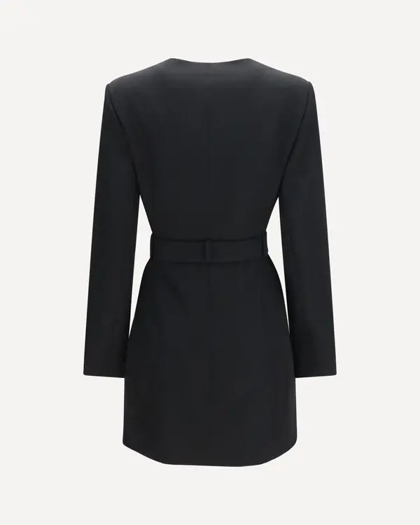 Balmain Grain De Poudre Belted Blazer