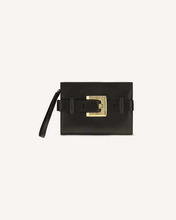 Balmain Anthem Leather Clutch