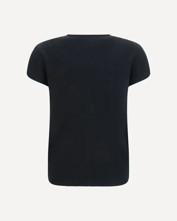 Balmain Sleeveless Wool And Cashmere Sweater With Gold-tone Logo Button