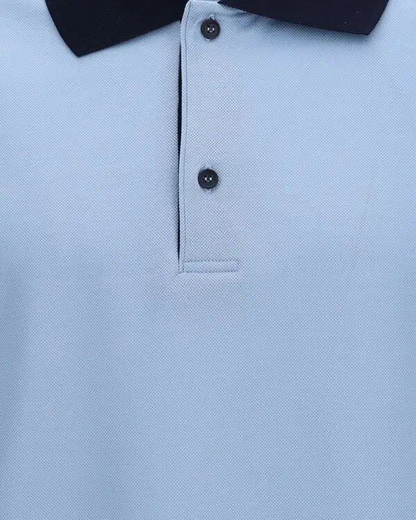 FERRAGAMO Hort-leeve Polo - Light Blue
