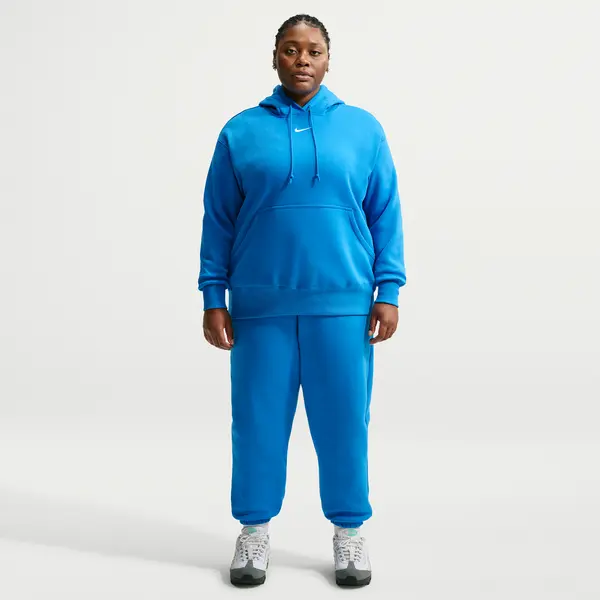 Nike Phoenix Fleece Oversized Pullover Hoodie - Blue