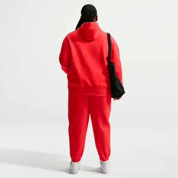 Nike Phoenix Fleece Oversized Pullover Hoodie - Red