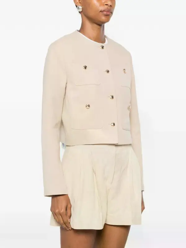 Maje Cropped Button-up Blazer