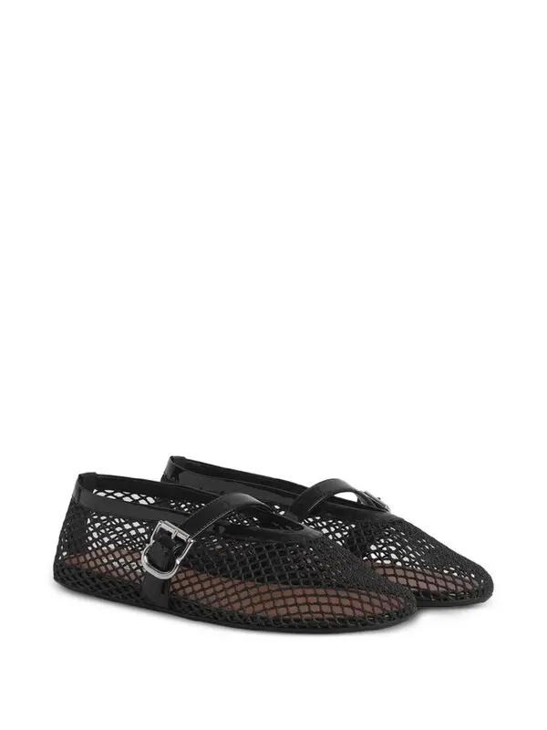 Alaïa Fishnet Ballet Flats - Black