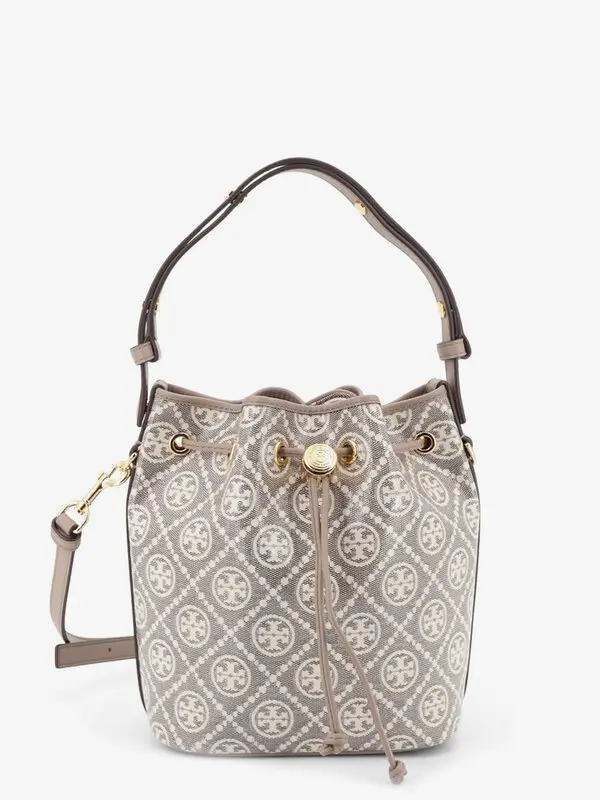 Tory Burch T Monogram Coated Canvas Bucket Bag