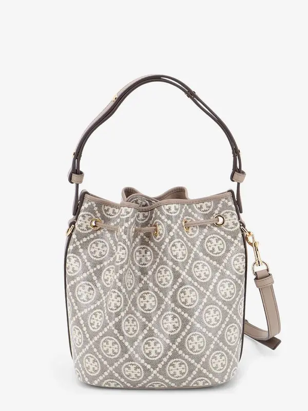 Tory Burch T Monogram Coated Canvas Bucket Bag