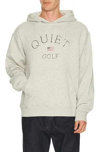 QUIET GOLF Usa Graphic Hoodie - Ash