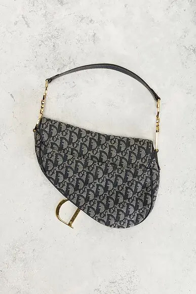 Dior Trotter Oblique Saddle Bag - Blue
