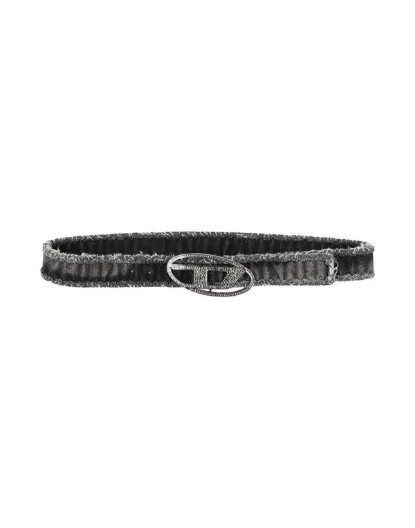 DIESEL® Crystal Embellished Cotton Denim Belt