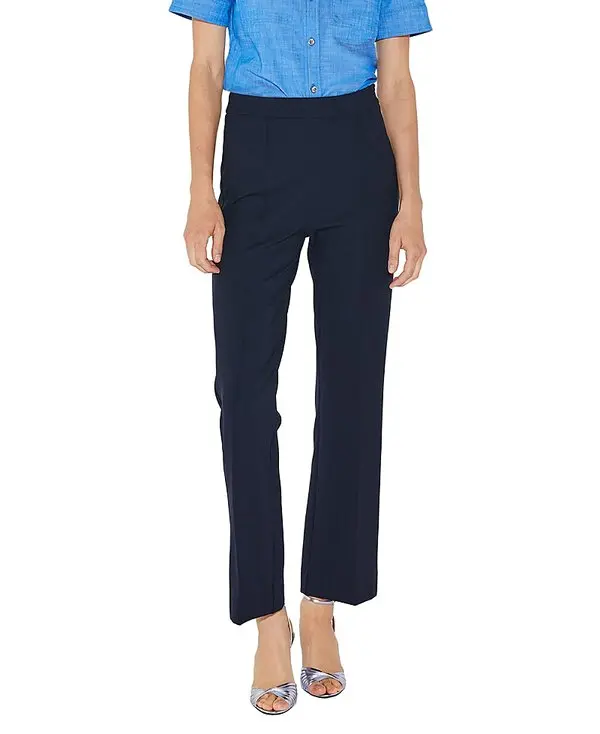CALLAS MILANO Lola High Density Crepe Stretch Cropped Flare Trousers - Navy
