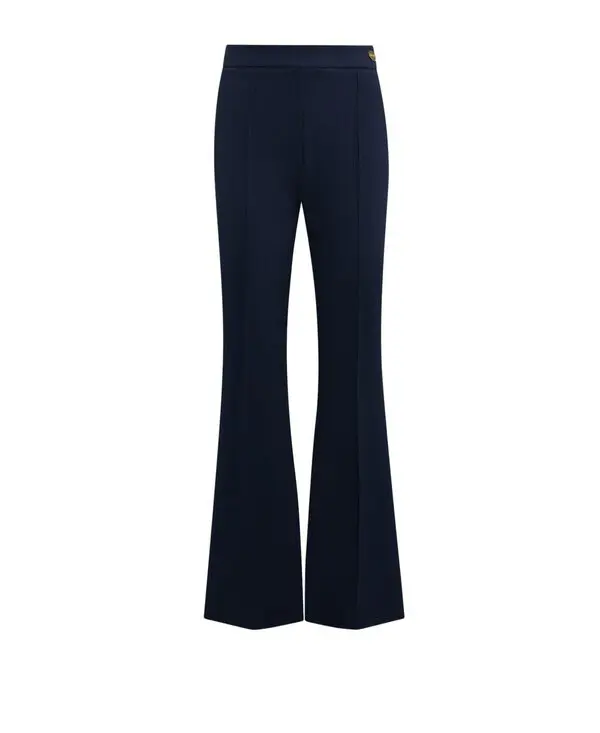 CALLAS MILANO Lola High Density Crepe Stretch Cropped Flare Trousers - Navy