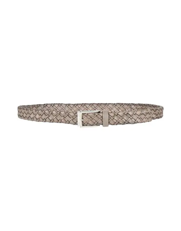 MOORER Leather Belt - Grey