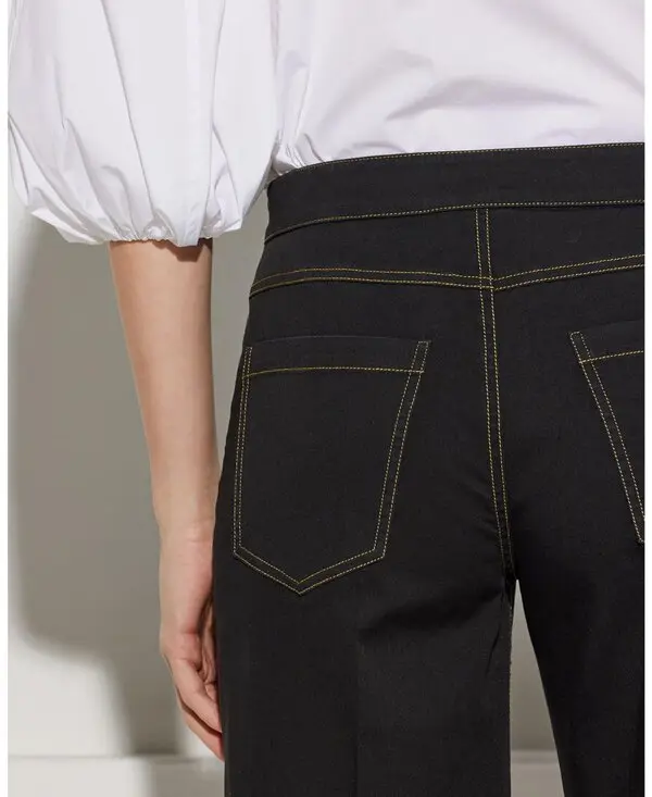 CALLAS MILANO Jane Cotton Stretch Flare Trousers - Black