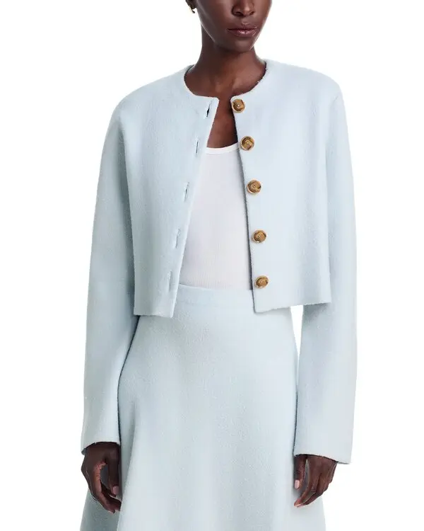 Brandon Maxwell The Ryder Wool Knit Jacket