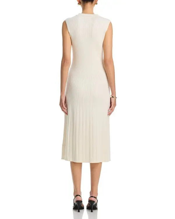 T Tahari Variegated Rib Midi Dress