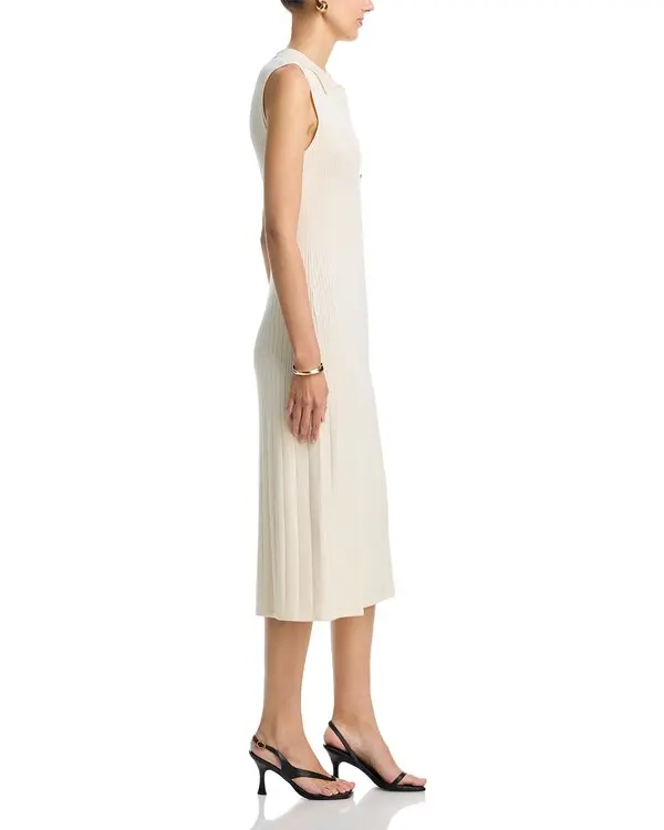 T Tahari Variegated Rib Midi Dress