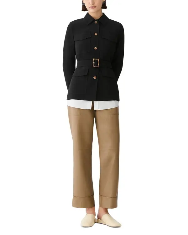 Lafayette 148 New York Belted Shirt Jacket