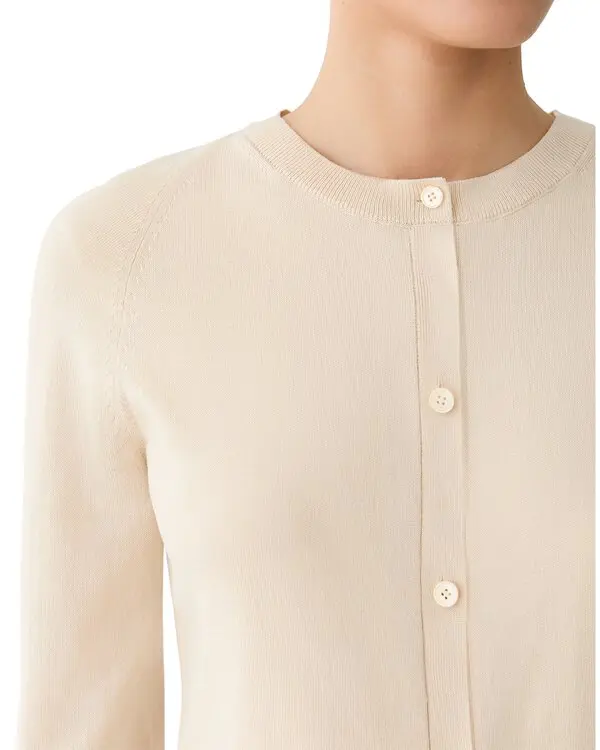 Lafayette 148 New York Cropped Button Front Cardigan