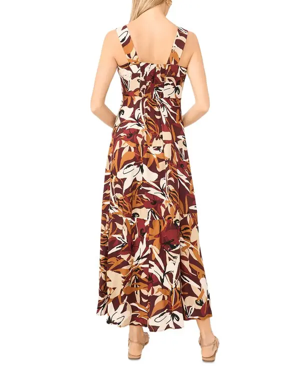 Vince Camuto Printed Maxi Dress - Rust