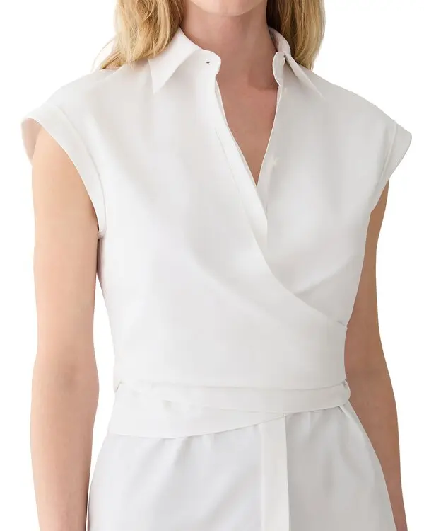 Lafayette 148 New York Cap Sleeve Tie Back Top