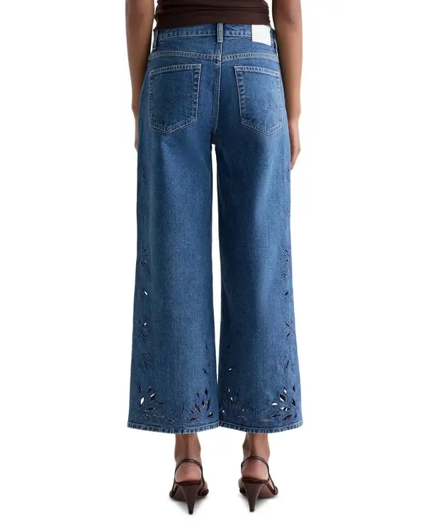 Ag Malb Saige Mid-rise Wide Leg Crop Jeans