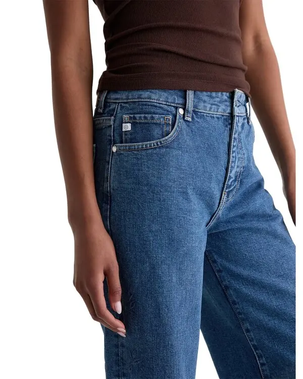 Ag Malb Saige Mid-rise Wide Leg Crop Jeans