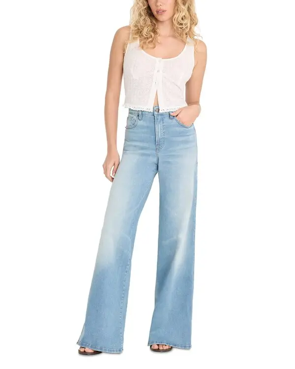 Good American High Rise Palazzo Jeans - Indigo