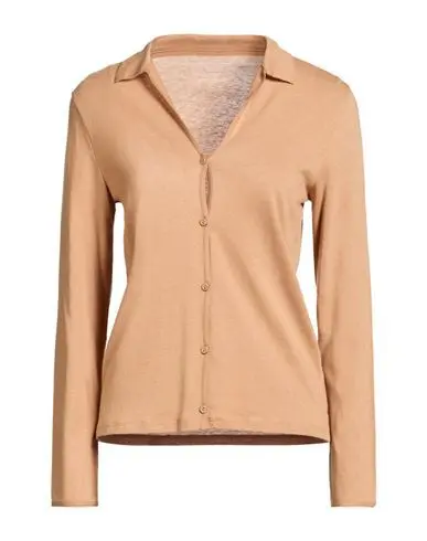 Majestic Filatures Long Sleeve Organic Cotton And Cashmere Shirt - Camel