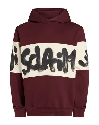 DISCLAIMER Two Tone French Terry Hooded Sweatshirt - Red