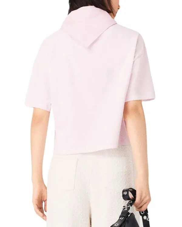 Maje Tibluebis Embellished Neck T-shirt