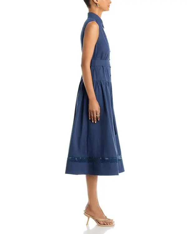 AREA STARS Ruki Printed Midi Dress - Navy