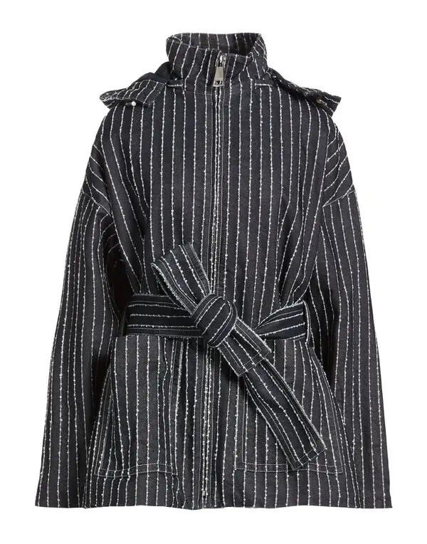 Khrisjoy Striped Denim Jacket With Detachable Hood