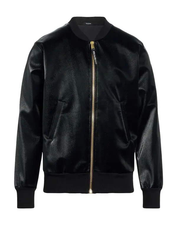 TAKESHY KUROSAWA Viscose Bomber Jacket With Snakeskin Print