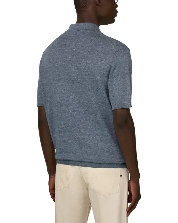 Boggi Milano Heather Polo Shirt - Indigo