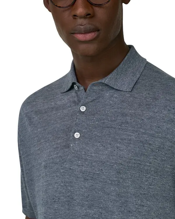 Boggi Milano Heather Polo Shirt - Indigo