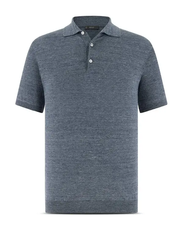 Boggi Milano Heather Polo Shirt - Indigo