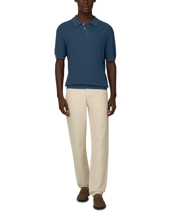 Boggi Milano Knit Polo Shirt - Blue