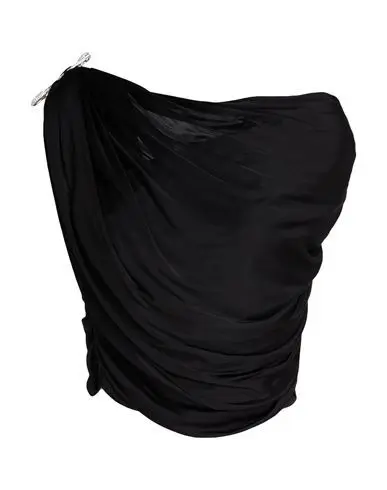 Giuseppe Di Morabito Viscose Cropped Top With Crystal Embellishment - Black