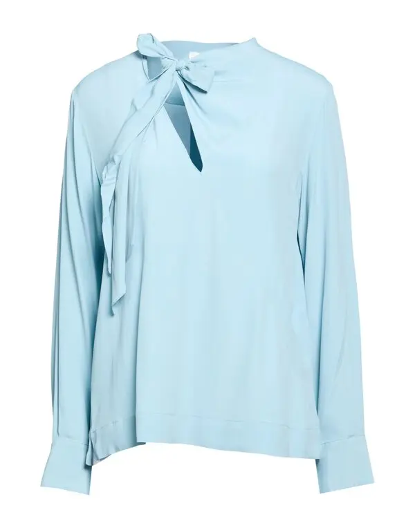 OTTOD'AME Silk Georgette Bow Blouse