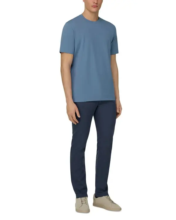 Boggi Milano T Shirt In Stretch Pima Cotton - Light Blue