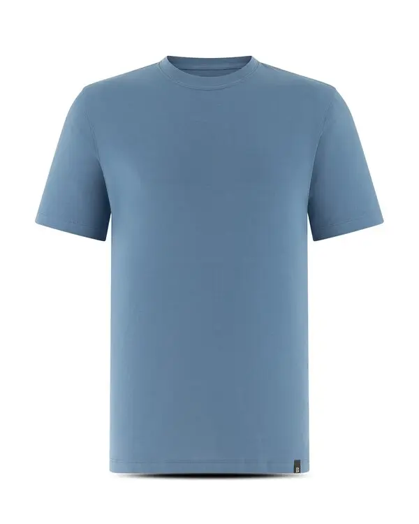 Boggi Milano T Shirt In Stretch Pima Cotton - Light Blue