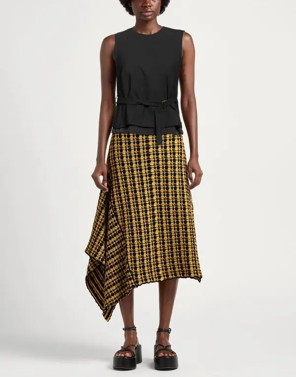 OTTOD'AME Sleeveless Crewneck Top With Belt Detail