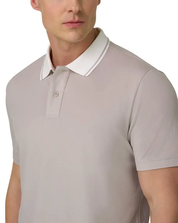 Boggi Milano High Performance Pique Polo Shirt With S Cafe Yarn - Sand