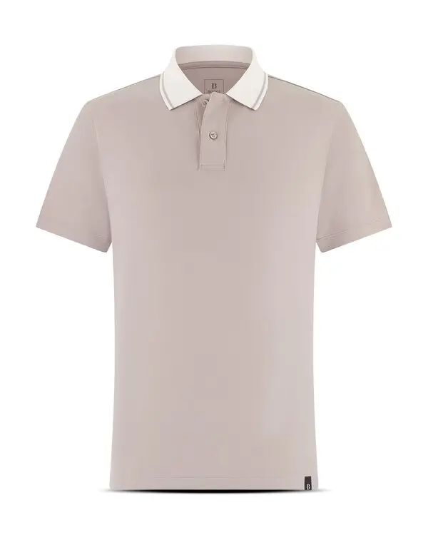 Boggi Milano High Performance Pique Polo Shirt With S Cafe Yarn - Sand
