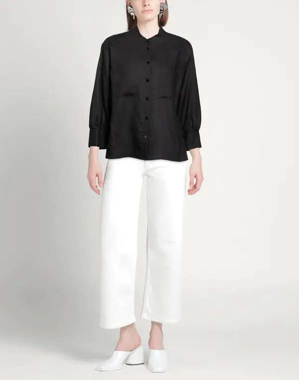 MARIA BELLENTANI Linen & Rayon Blend Shirt