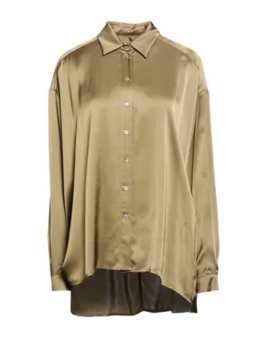 OTTOD'AME Oversized Satin Shirt - Green