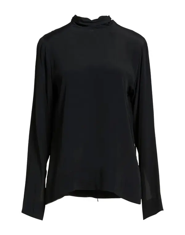 OTTOD'AME Georgette Turtleneck Long Sleeve Top