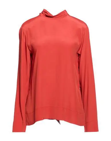 OTTOD'AME Georgette Turtleneck Long Sleeve Top